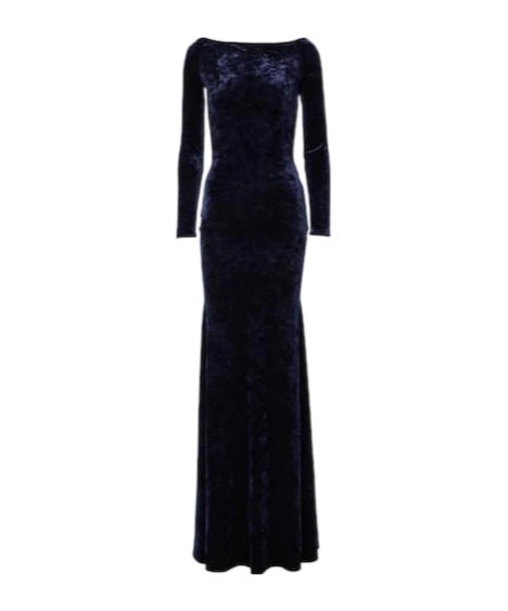 Alex Perry Velvet Gown - Black