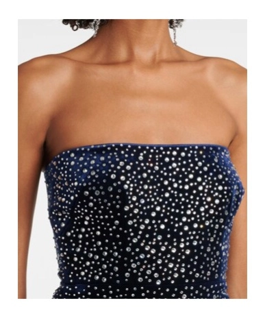 Alex Perry Embellished Velvet Midi Dress