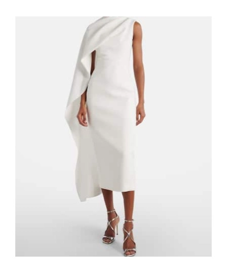ROKSANDA Bridal Edith Draped Crêpe Midi Dress
