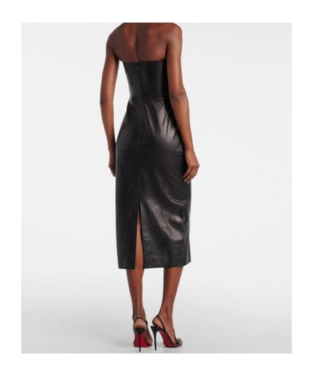 NENSI DOJAKA Leather Corset Dress