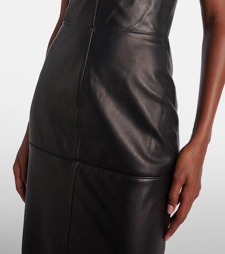 NENSI DOJAKA Leather Corset Dress