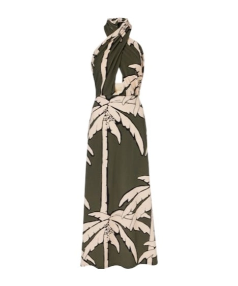 Johanna Ortiz Printed Cutout Maxi Dress