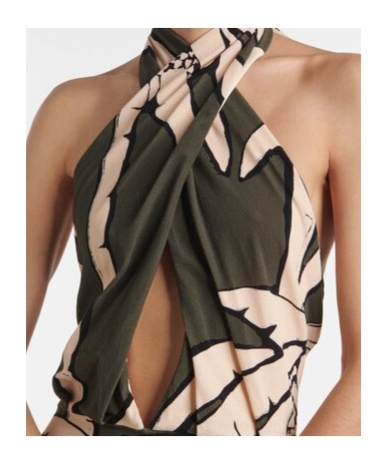 Johanna Ortiz Printed Cutout Maxi Dress