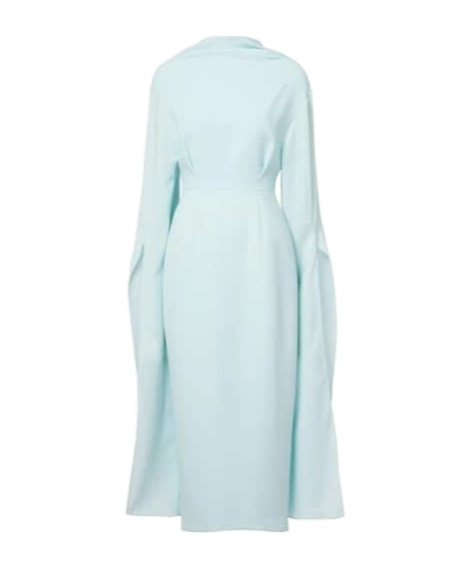 ROKSANDA Nour Draped Crêpe Midi Dress - Blue