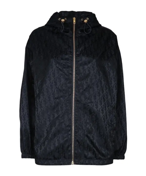 Dior Zip Up Hooded Jacket - Black