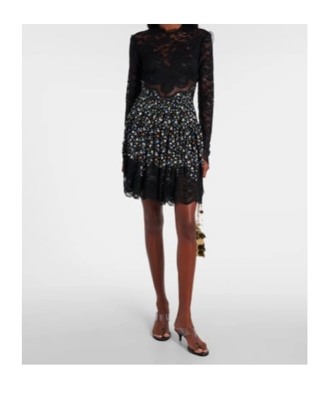 Rabanne Floral Lace Minidress
