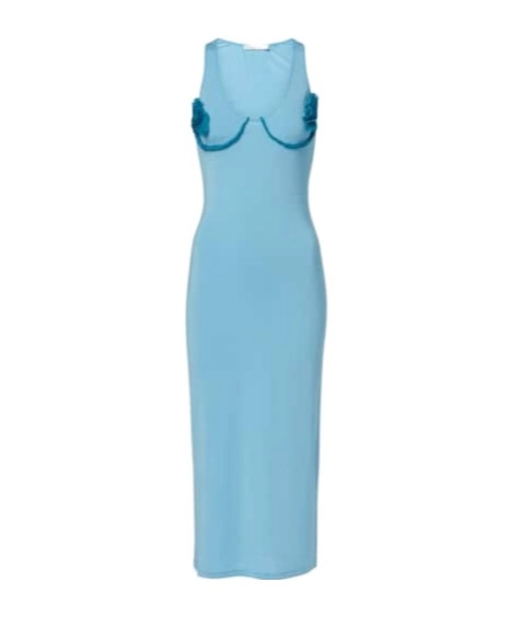 NENSI DOJAKA Cosimina Floral Midi Dress - Blue