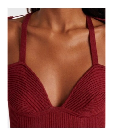 NENSI DOJAKA Cutout Knitted Minidress - Red