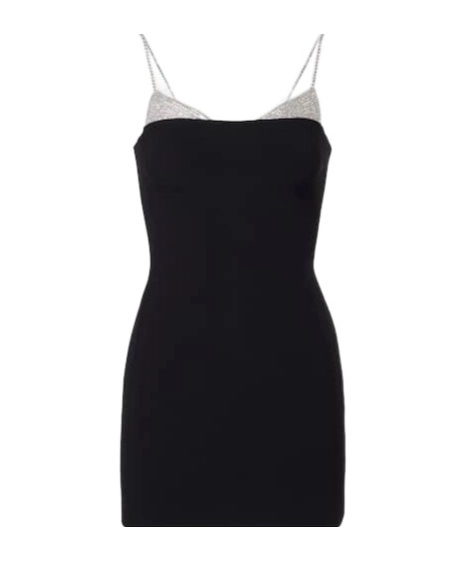 David Koma Embellished Cady Minidress - Black