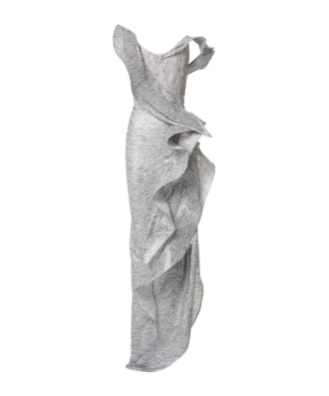 Maticevski Satellite Wave Ruffled Gown