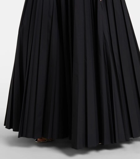 Giambattista Valli Ruched Pleated Cotton Gown