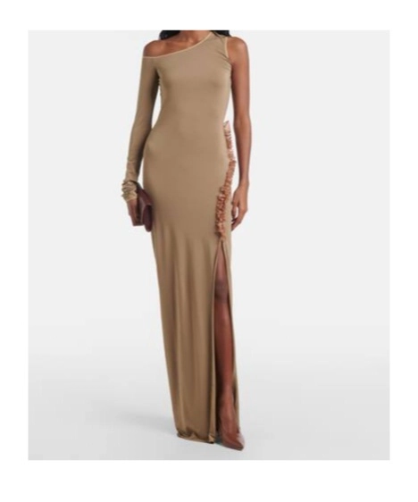NENSI DOJAKA Asymmetrical Ruffled Maxi Dress