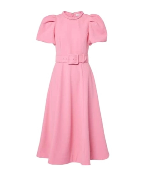 Rebecca Vallance Rosita Puff-sleeve Midi Dress - Pink