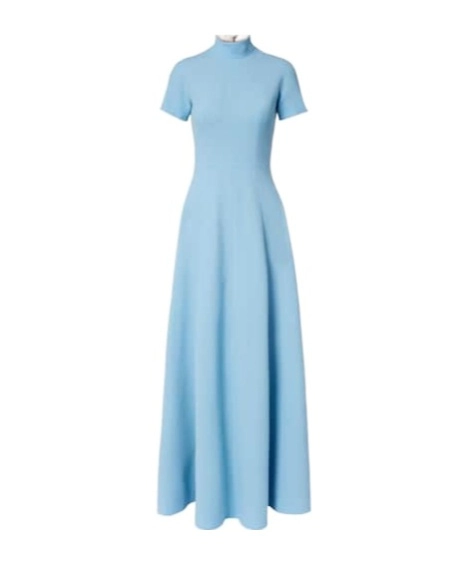 EMILIA WICKSTEAD Malinda Wool Crêpe Gown - Blue