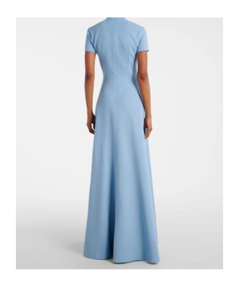 EMILIA WICKSTEAD Malinda Wool Crêpe Gown - Blue