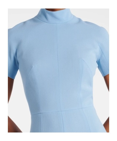 EMILIA WICKSTEAD Malinda Wool Crêpe Gown - Blue