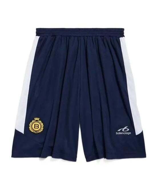 Balenciaga Soccer Baggy Shorts - Navy
