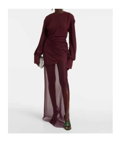 NENSI DOJAKA Davina Draped Maxi Dress