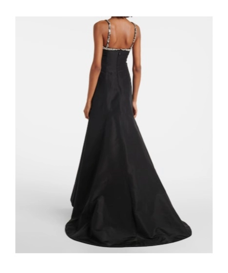 Monique Lhuillier Embellished Silk Gown