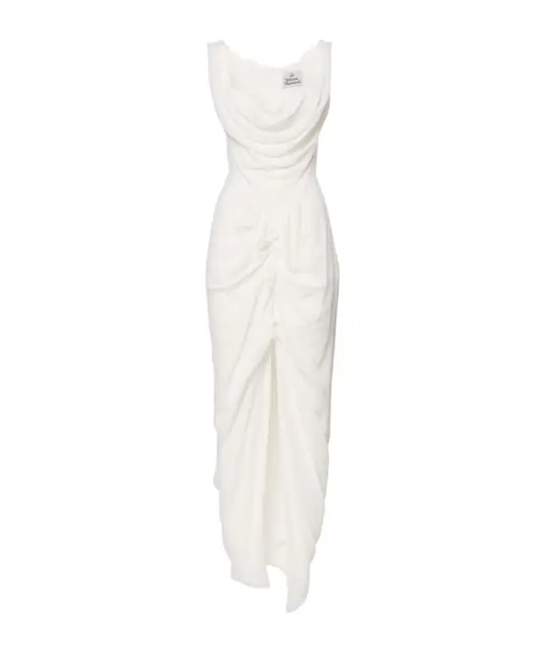 VIVIENNE WESTWOOD Bridal Panther Gathered Corset Dress - White