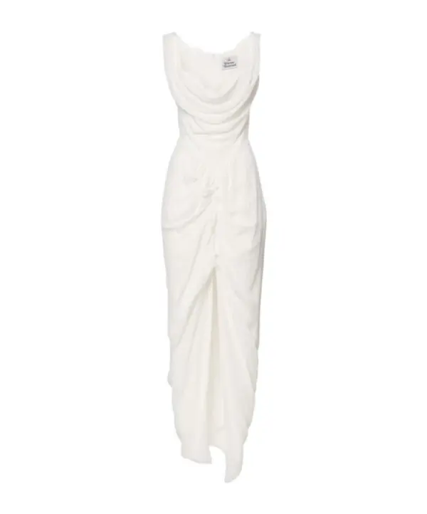 VIVIENNE WESTWOOD Panther Gathered Corset Dress - White
