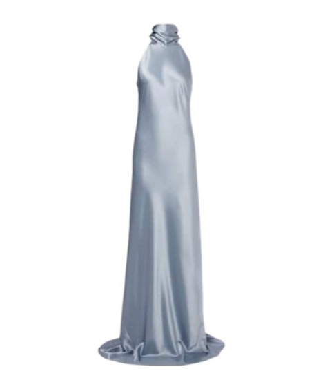 Galvan Sienna Halterneck Satin Gown