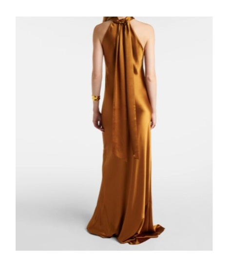 Galvan Sienna Halterneck Satin Gown