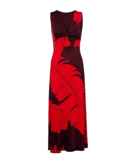 Johanna Ortiz Printed Jersey Maxi Dress - Red