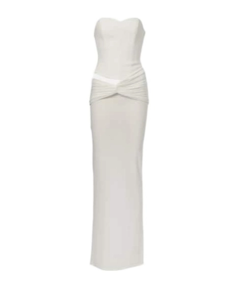 Alex Perry Draped Crepe Jersey Corset Dress