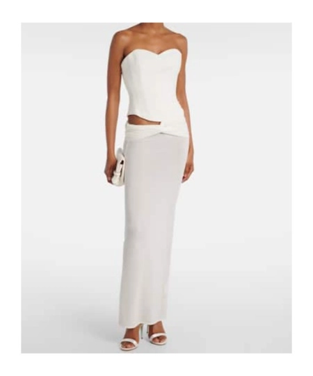 Alex Perry Draped Crepe Jersey Corset Dress