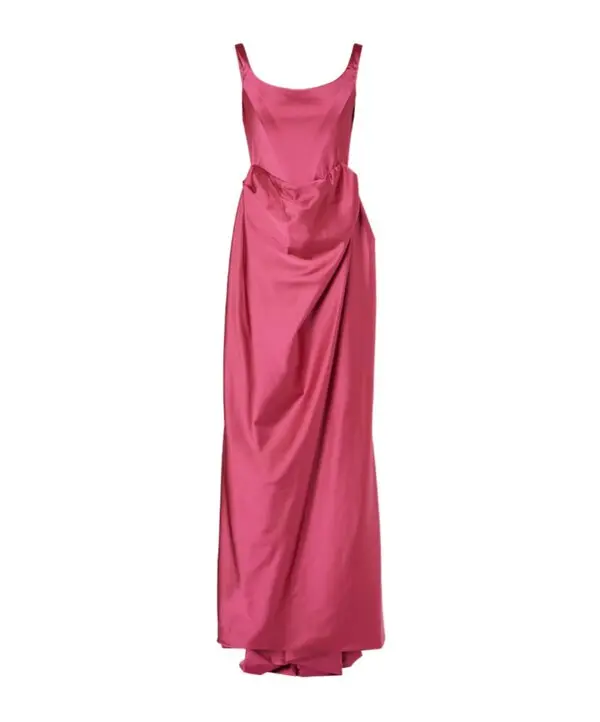 VIVIENNE WESTWOOD Crepe Satin Corset Gown - Fuchsia