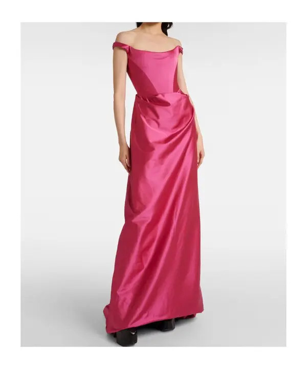 VIVIENNE WESTWOOD Crepe Satin Corset Gown - Fuchsia