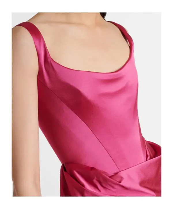 VIVIENNE WESTWOOD Crepe Satin Corset Gown - Fuchsia