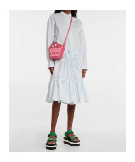 Marni Cotton Poplin Tiered Shirt Dress
