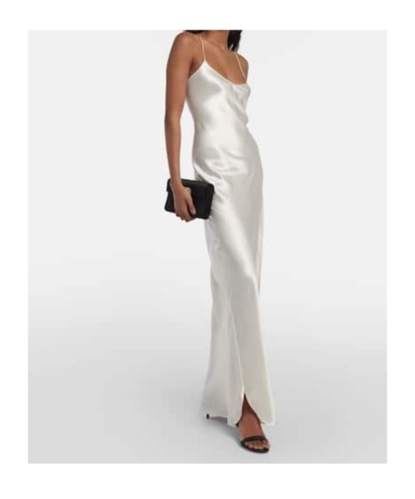 NILI LOTAN Spaghetti Strap Maxi Dress - White