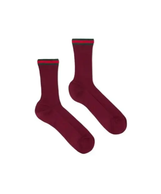 Gucci Web Detailed Ribbed Socks