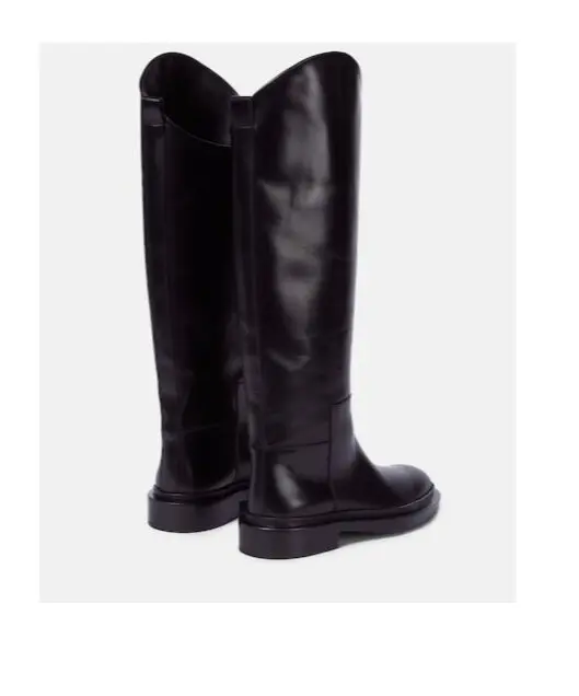 JIL SANDER Leather Riding Boots