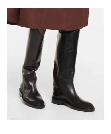 JIL SANDER Leather Riding Boots