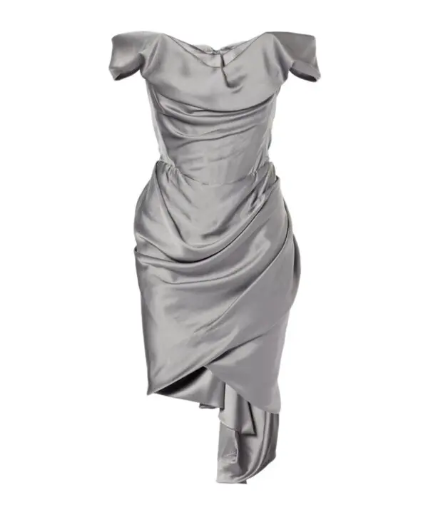 VIVIENNE WESTWOOD Bridal Nova Cora Satin Corset Dress - Silver
