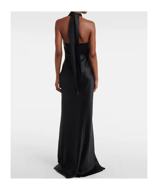 Ralph Lauren Chilton Halterneck Satin Gown