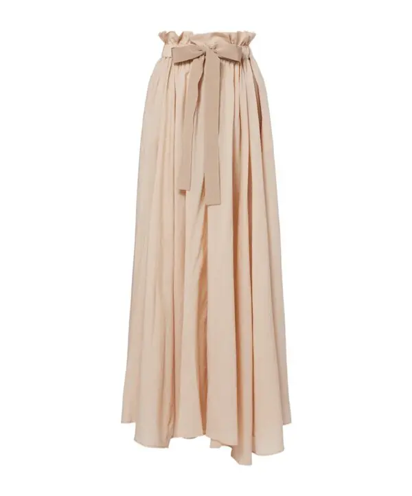 PATOU Striped Maxi Skirt - Nude