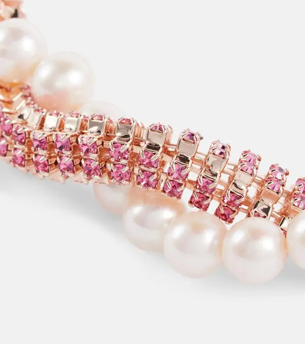 Magda Butrym Crystal And Pearl-embellished Necklace