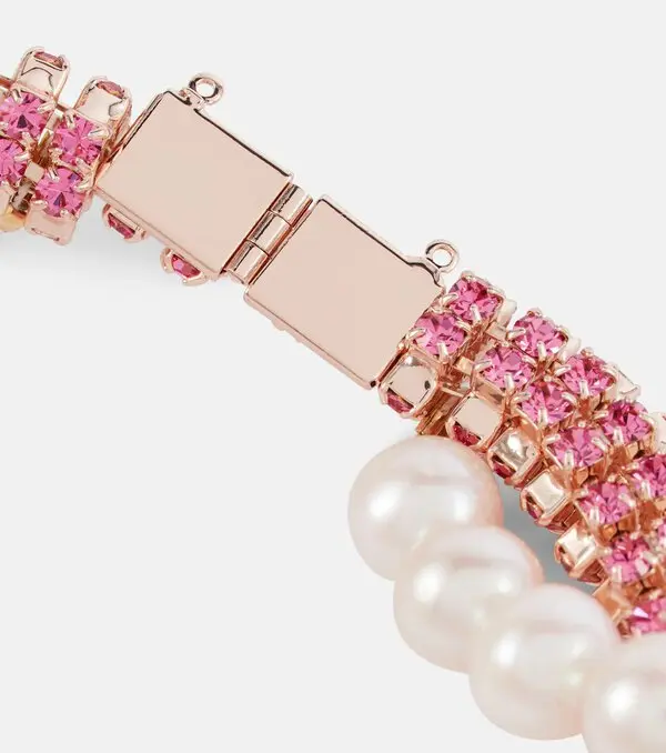 Magda Butrym Crystal And Pearl-embellished Necklace