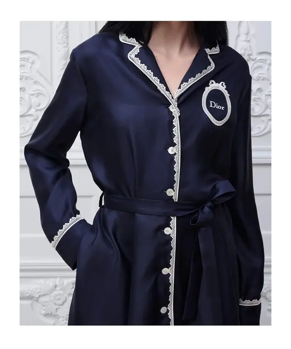 Dior Embroidered Short Shirtdress