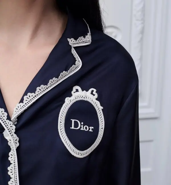 Dior Embroidered Short Shirtdress