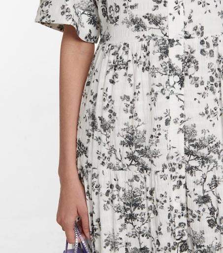 Erdem Kate Floral Cotton Maxi Shirt Dress