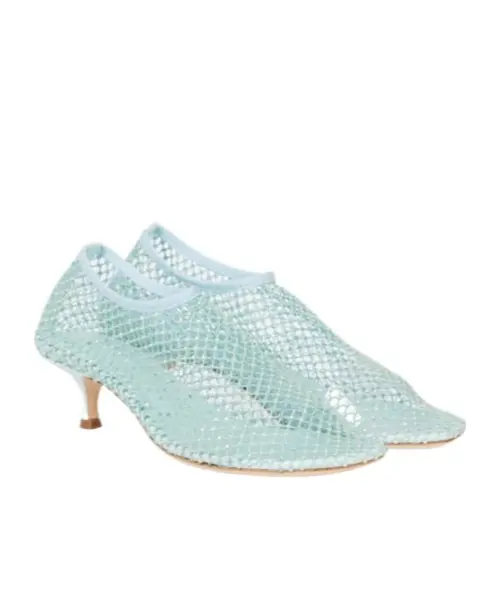 Christopher Esber Minette Embellished Fishnet Pumps - Blue