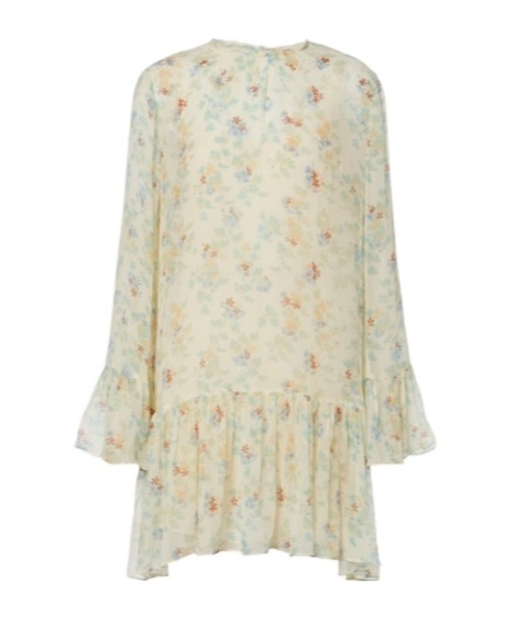 Ulla Johnson Emmeline Floral Ruffled Silk Minidress