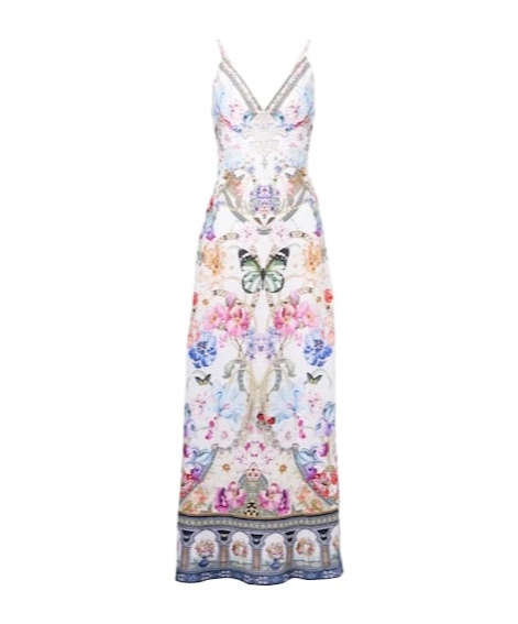 Camilla Crystal-embellished Linen Slip Dress - White