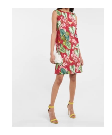 Oscar De La Renta Floral Cotton-blend A-line Minidress - Multicolor